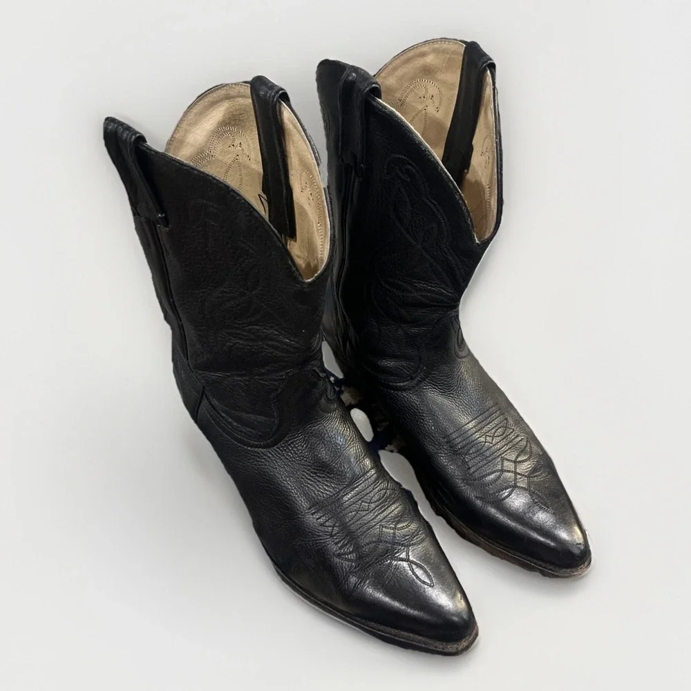 Boulet | Shoes | Vintage Boulet Canada Challenger Black Leather Cowboy ...